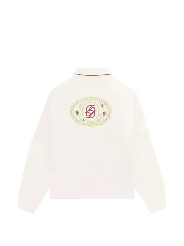 Drole De Monsieur Embroidered Cotton Blouson Jacket - Neutrals