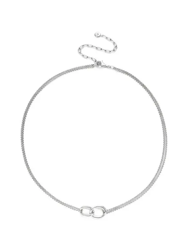 DINNY HALL Wave Double-link Necklace - Silver