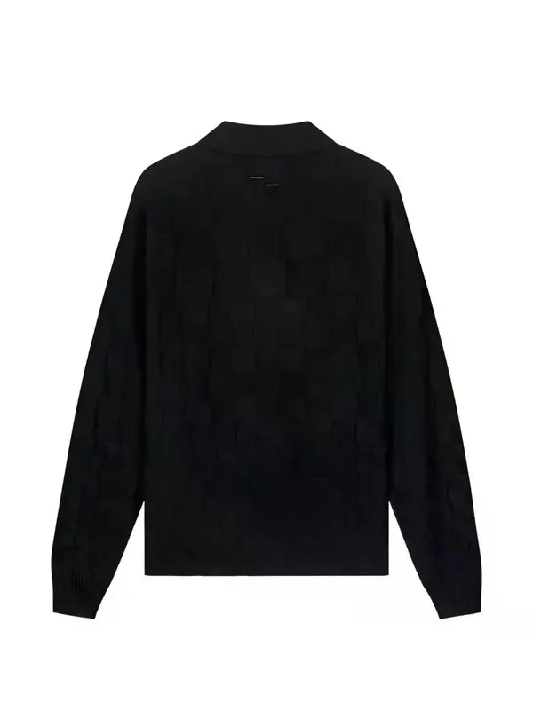 Filling Pieces Check-knit Polo Shirt
