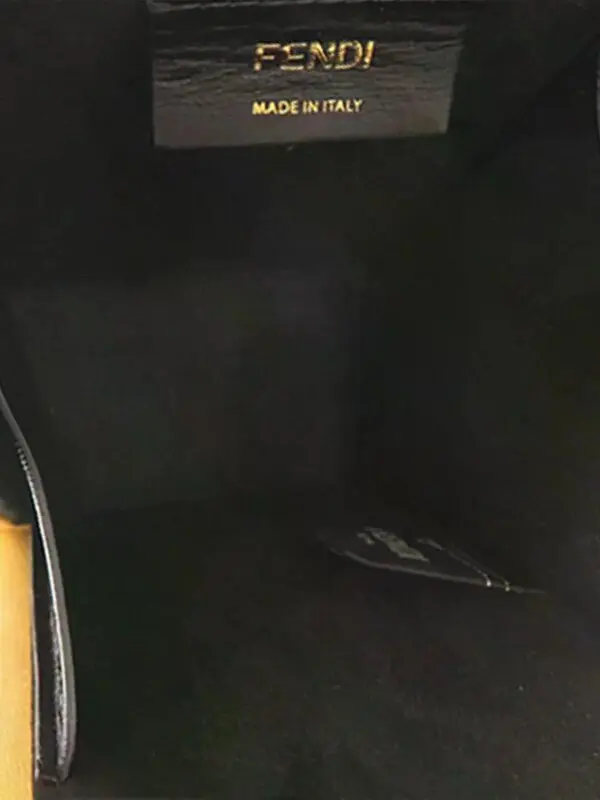 Fendi 2010-2026 Vitello Fluffy Logo Vertical Box Crossbody Bag