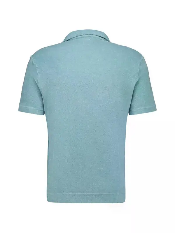 Fedeli Knitted Cotton T-shirt - Blue
