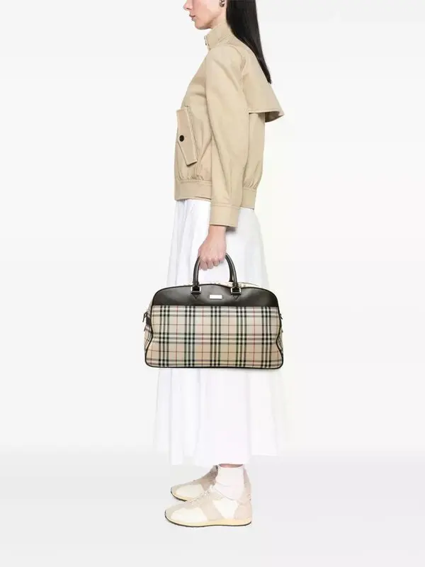 Burberry 2000-2017 House Check Canvas Boston Bag