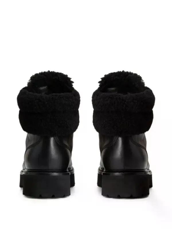 Woolrich Textured-trim Leather Boots