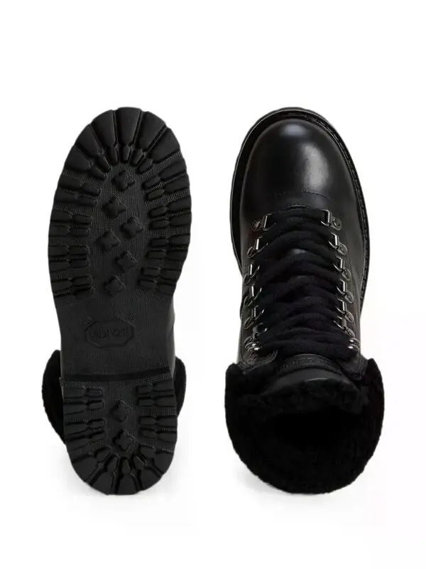 Woolrich Textured-trim Leather Boots