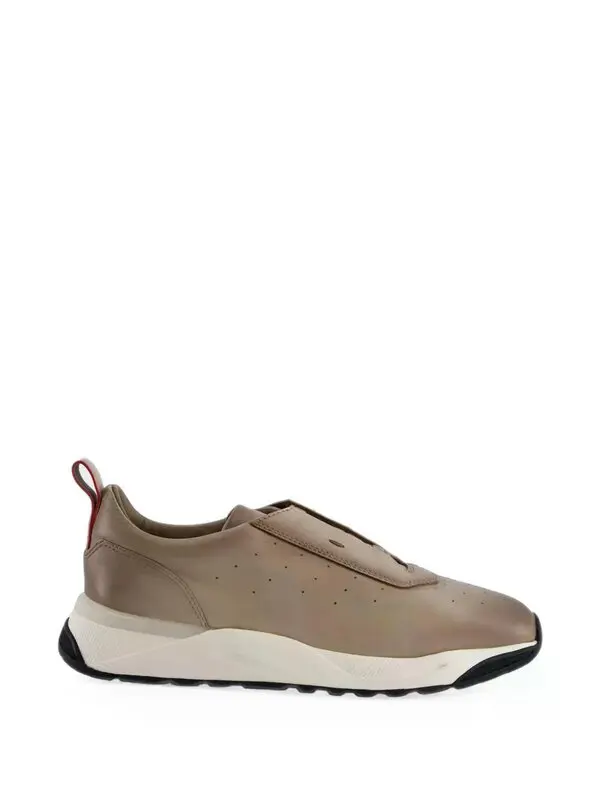 Santoni New Leas Perforated-detailing Leather Sneakers
