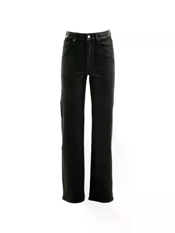 Paige Coated Straight-leg Jeans