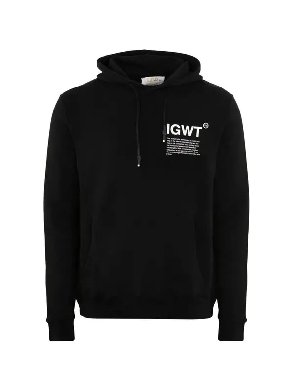 IN GOLD WE TRUST PARIS Evolution Logo-print Hoodie - Black