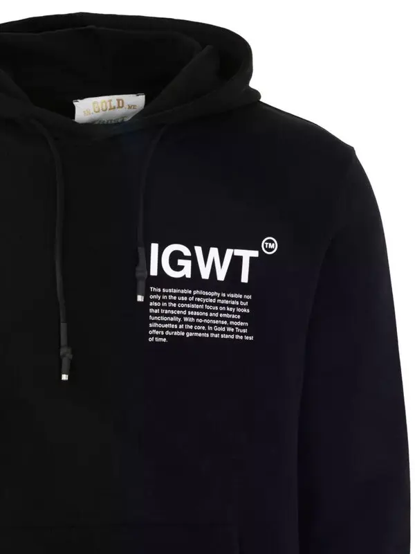 IN GOLD WE TRUST PARIS Evolution Logo-print Hoodie