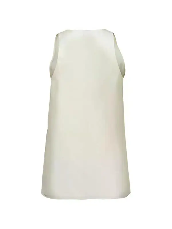 PAULA Serena V-neck Silk Tank Top - Neutrals