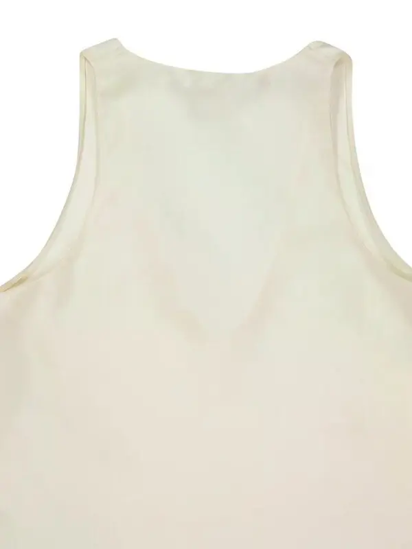PAULA Serena V-neck Silk Tank Top - Neutrals