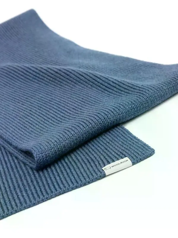 Woolrich Ribbed Knitted Scarf
