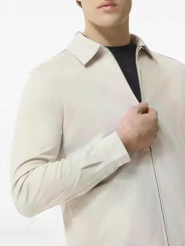 VALENZA Zip-up Cotton Shirt Jacket