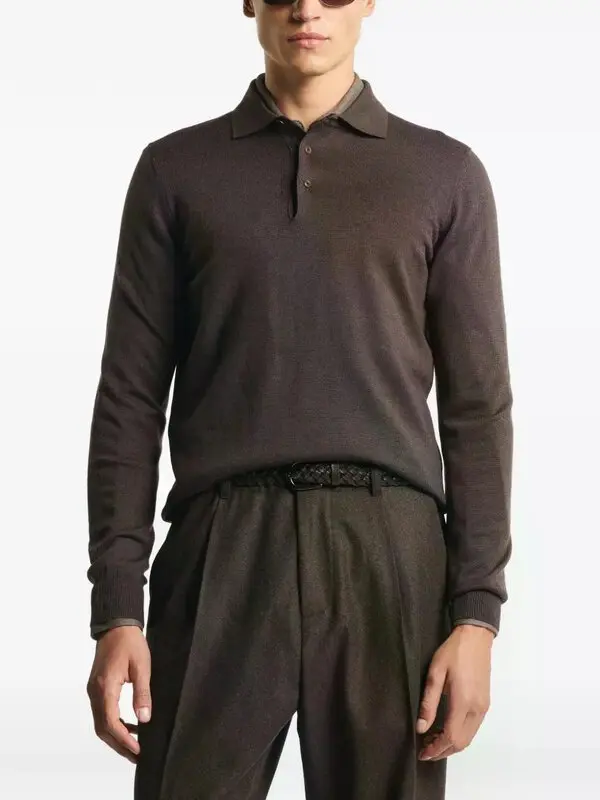 FAY Long-sleeve Polo Sweater