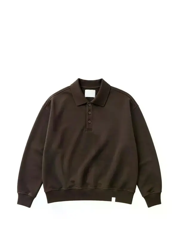 WOC Button-fastening Long-sleeve Polo Shirt