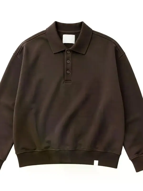WOC Button-fastening Long-sleeve Polo Shirt
