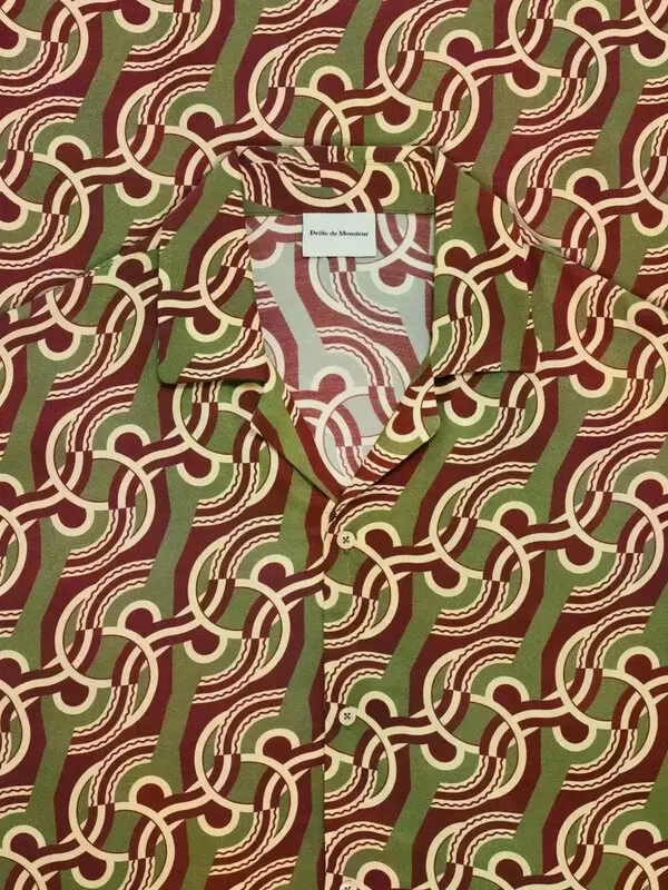 Drole De Monsieur Chain-link Monogram-print Shirt