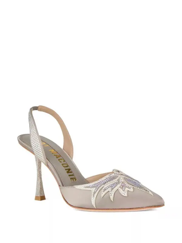 KAT MACONIE Karina Crystal-embellished Slingback Pumps