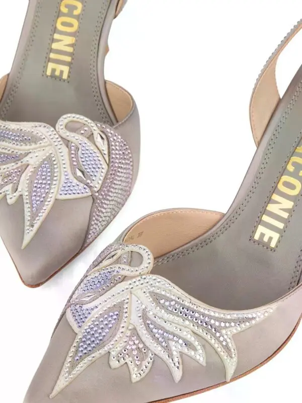 KAT MACONIE Karina Crystal-embellished Slingback Pumps