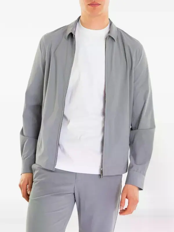 VALENZA Zip-up Stretch-design Overshirt
