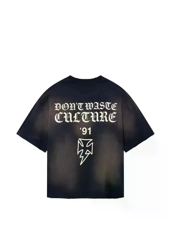 DON'T WASTE CULTURE Thunder Logo-print T-shirt