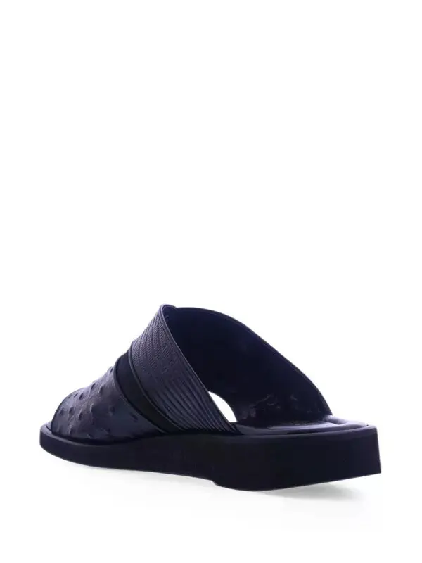 PARIS PUNK Bertozzi Ostrich-effect Leather Sandals