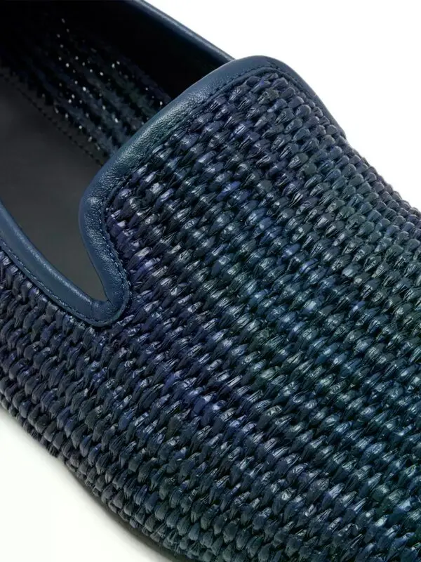 Manolo Blahnik Mario Woven Loafers