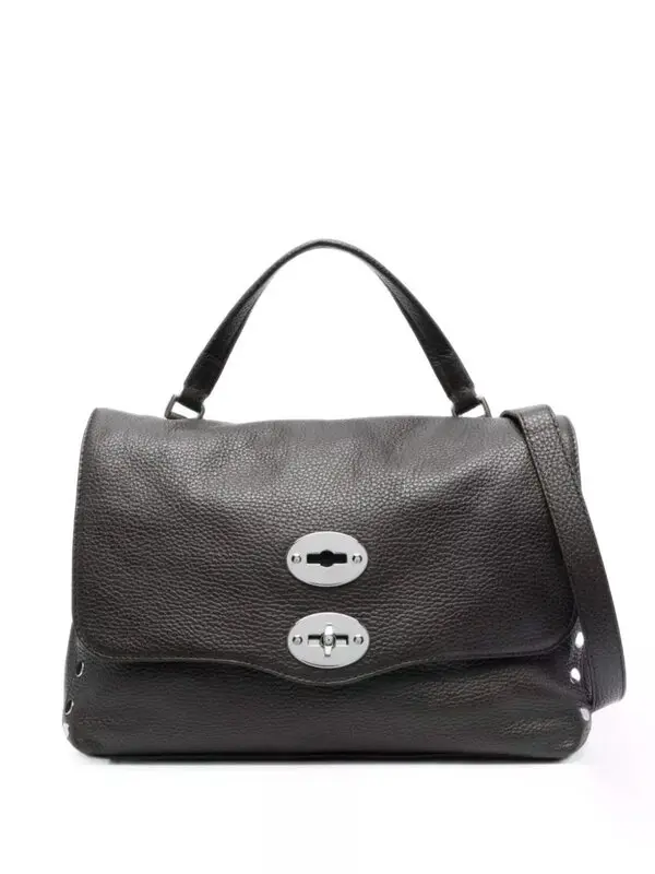 ZANELLATO Postina Pebbled Leather Tote Bag - Brown