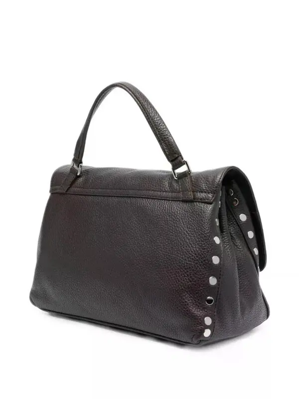 ZANELLATO Postina Pebbled Leather Tote Bag - Brown