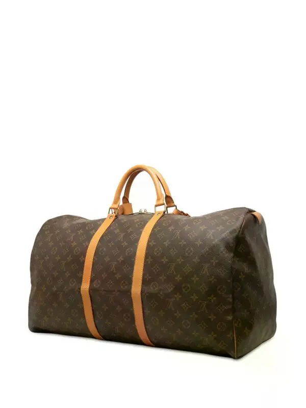 LOUIS VUITTON 1994 Monogram Keepall 60 Travel Bag - Brown