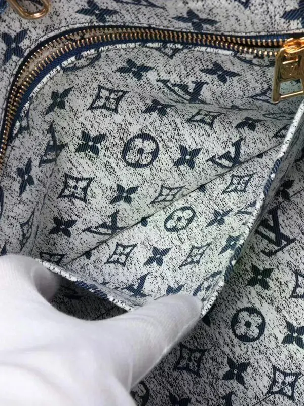 LOUIS VUITTON 2021-2026 Monogram Denim Onthego Mm Satchel - Blue