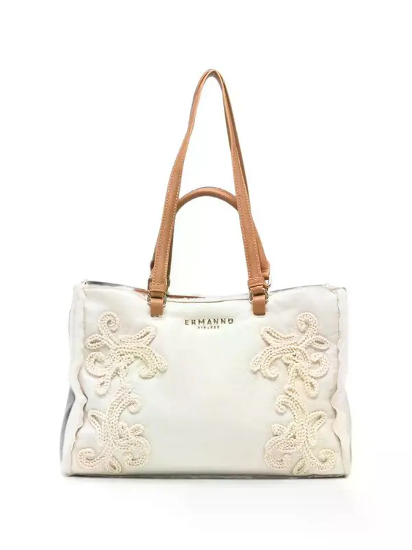 ERMANNO FIRENZE Crochet-embroidery Tote Bag