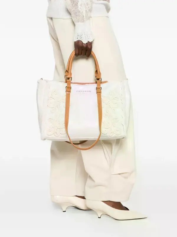 ERMANNO FIRENZE Crochet-embroidery Tote Bag