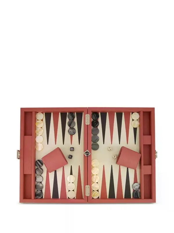 HECTOR SAXE Baptiste Leather Backgammon Set