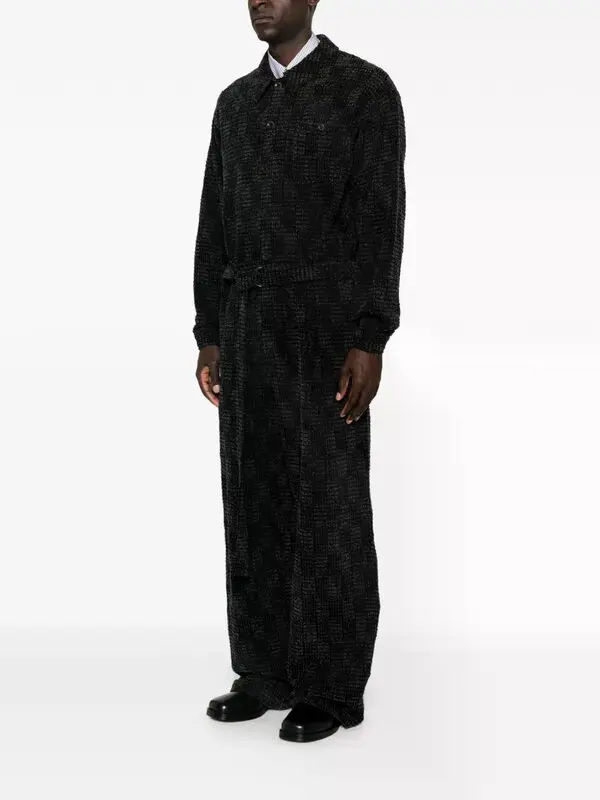 INDIVIDUAL SENTIMENTS Belted Textured-finish Jumpsuit