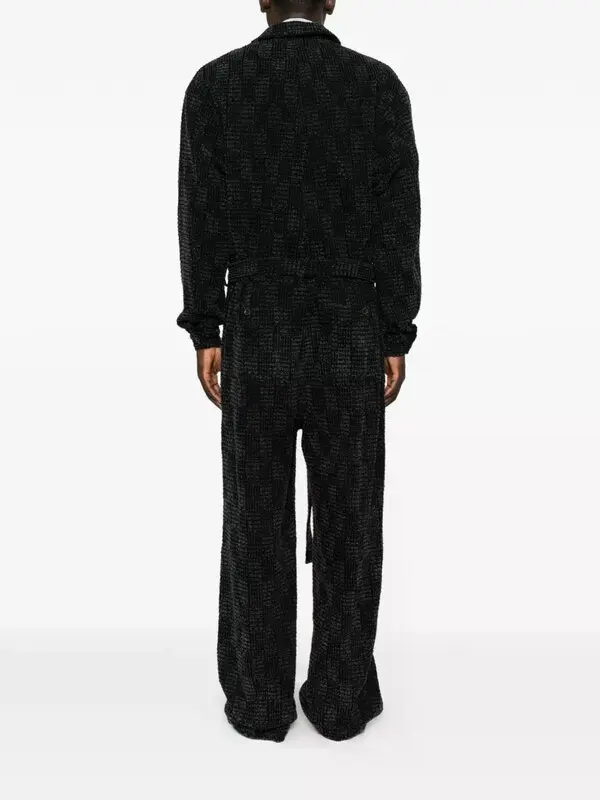INDIVIDUAL SENTIMENTS Belted Textured-finish Jumpsuit
