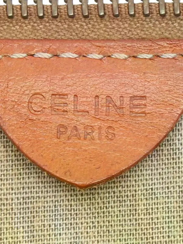 Celine 20th Century Macadam Coated Canvas Travel Bag