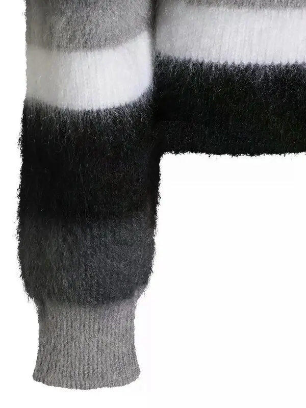 Balenciaga Logo-intarsia Striped Sweater