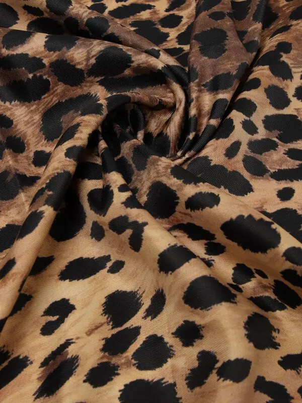 Pinko Animalier Print Silk And Viscose Square Scarf