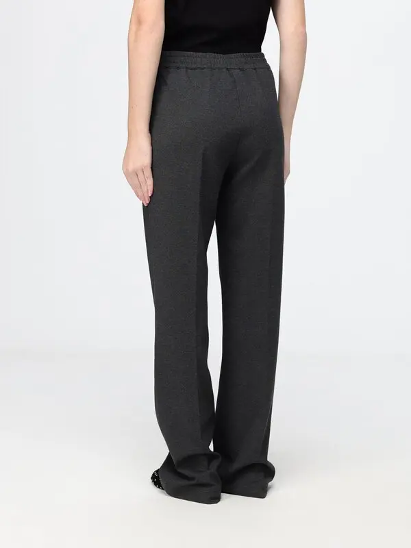 Pinko Straight-leg Cotton Blend Pants With An Elastic Waist