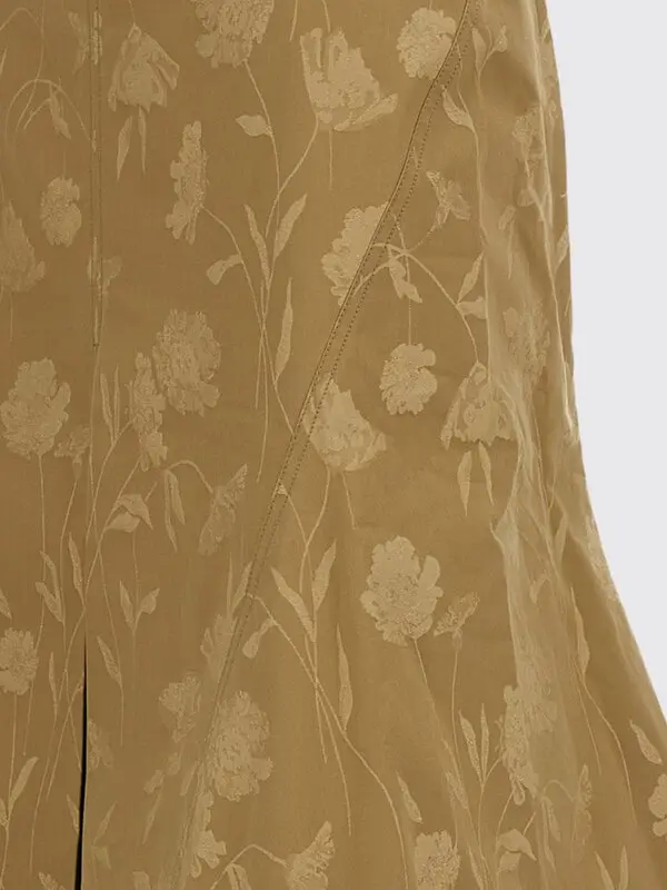 Erdem High-waisted Floral-print Slim Midi Skirt In Cotton With Back Slit