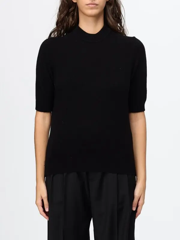 Ter Et Bantine Short-sleeved Crewneck Sweater In A Cashmere And Wool Blend