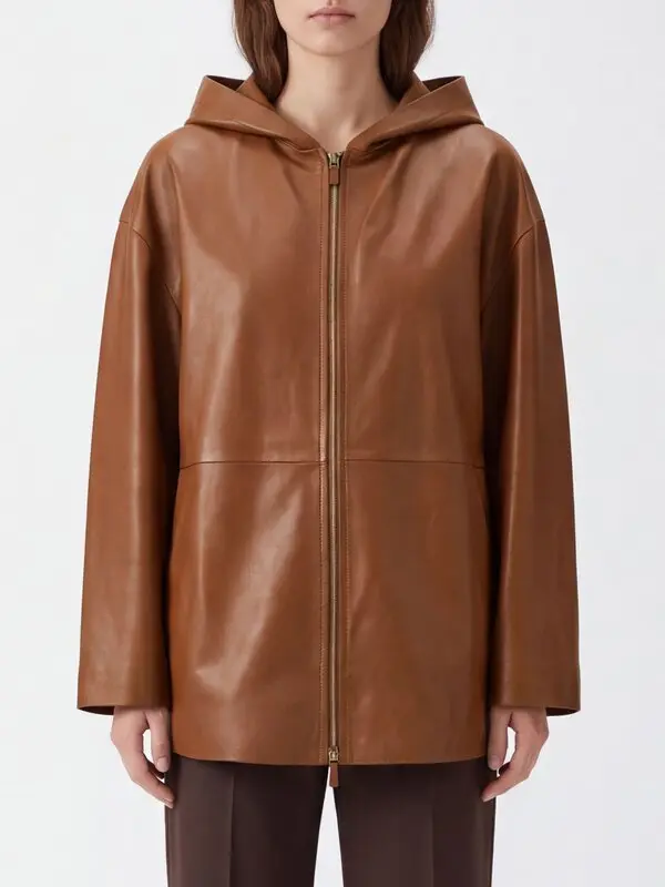 Max Mara Hooded Jacket In Smooth Lambskin