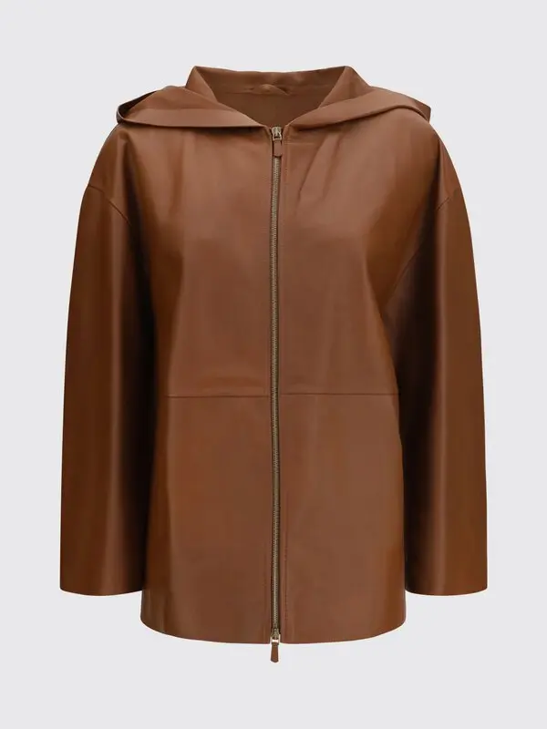 Max Mara Hooded Jacket In Smooth Lambskin