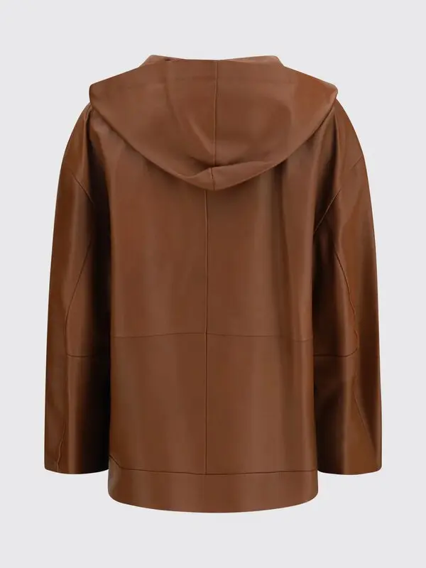 Max Mara Hooded Jacket In Smooth Lambskin