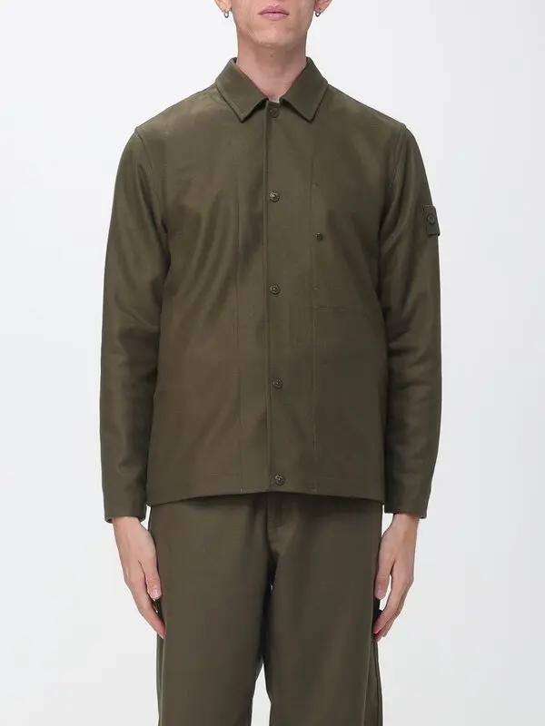 Stone Island Ghost Capsule Monochrome Nylon Shirt Jacket - Military