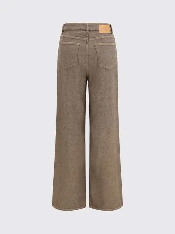 GANNI Lari High-waisted Wide-leg Jeans In Cotton And Hemp Denim