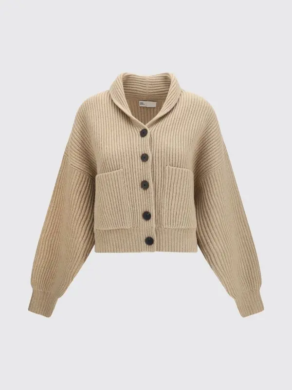 Tory Burch Shawl-collar Pure Wool Cardigan With Patch Pockets