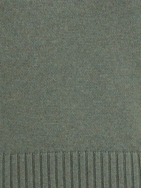 Extreme Cashmere 100% Cashmere Crew-neck Sweater With Ribbed Trims - Green
