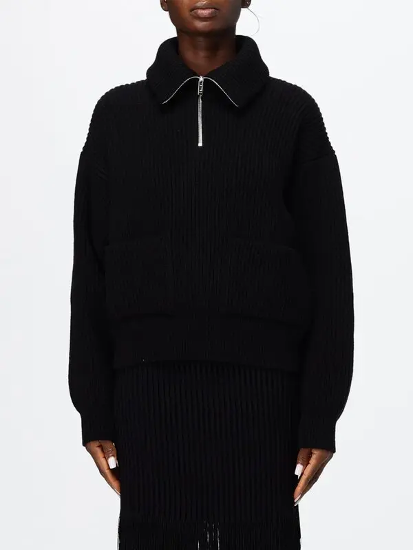 Alaïa Cashmere Turtleneck Sweater With Half-zip And Relaxed Fit