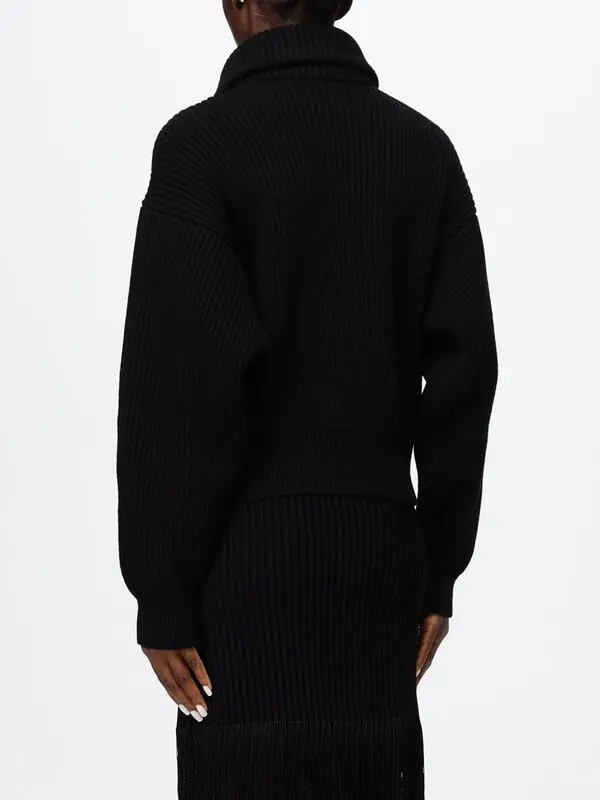 Alaïa Cashmere Turtleneck Sweater With Half-zip And Relaxed Fit